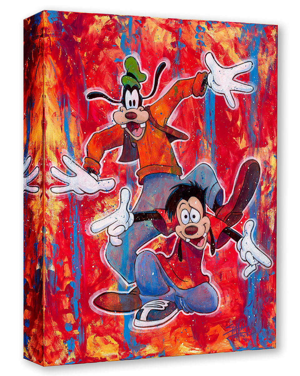 Goofy and Max | Abstract Disney Father & Son Painting by Stephen ...