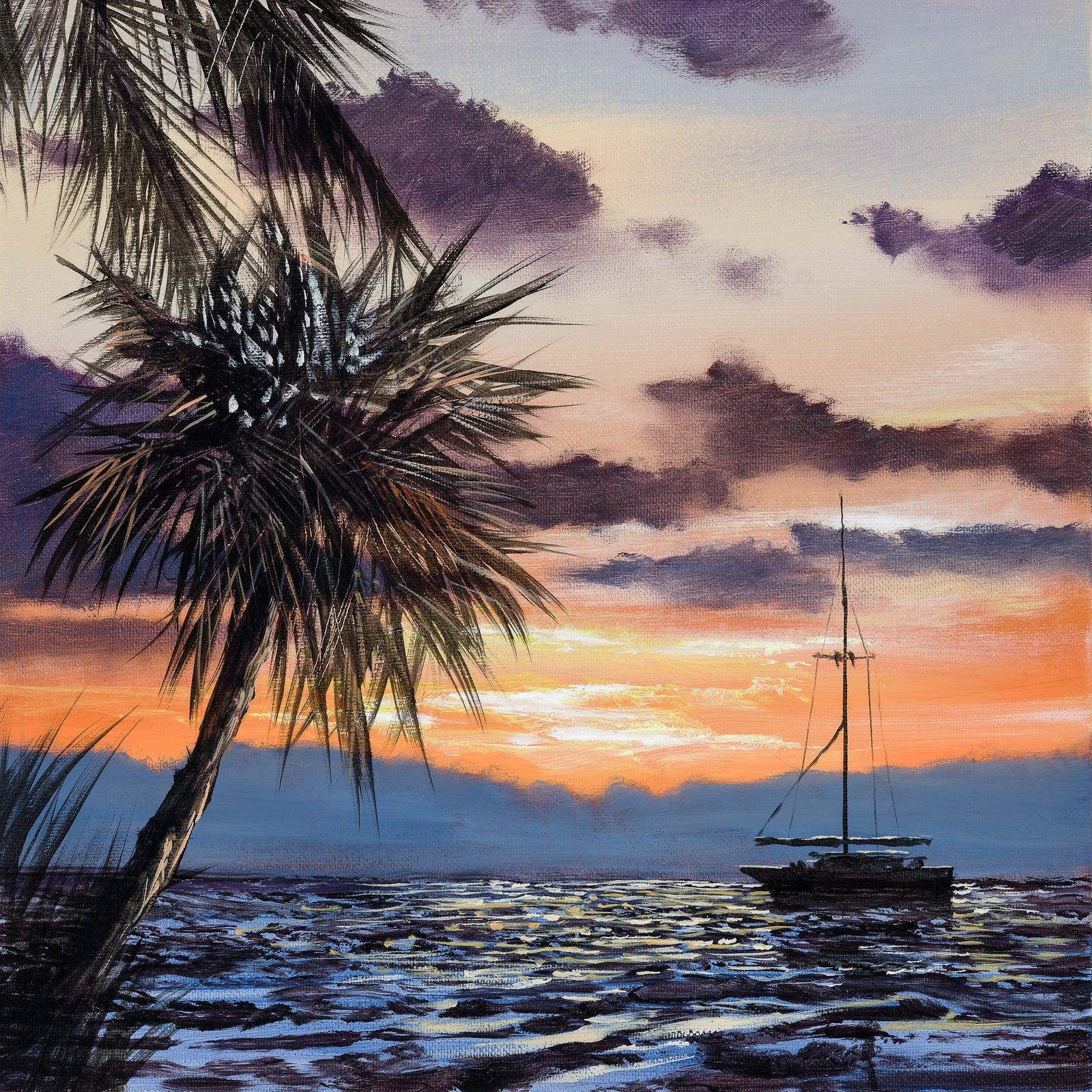 Landscape Paintings, Sunset Painting | Stephen Fishwick - Stephen ...