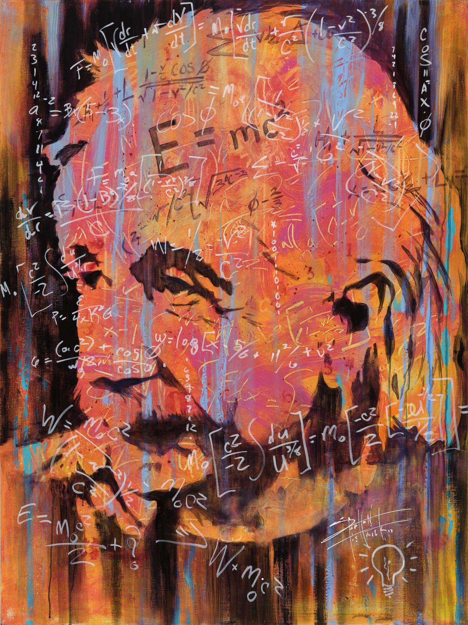 Albert Einstein Painting, It's All Relative | Stephen Fishwick ...