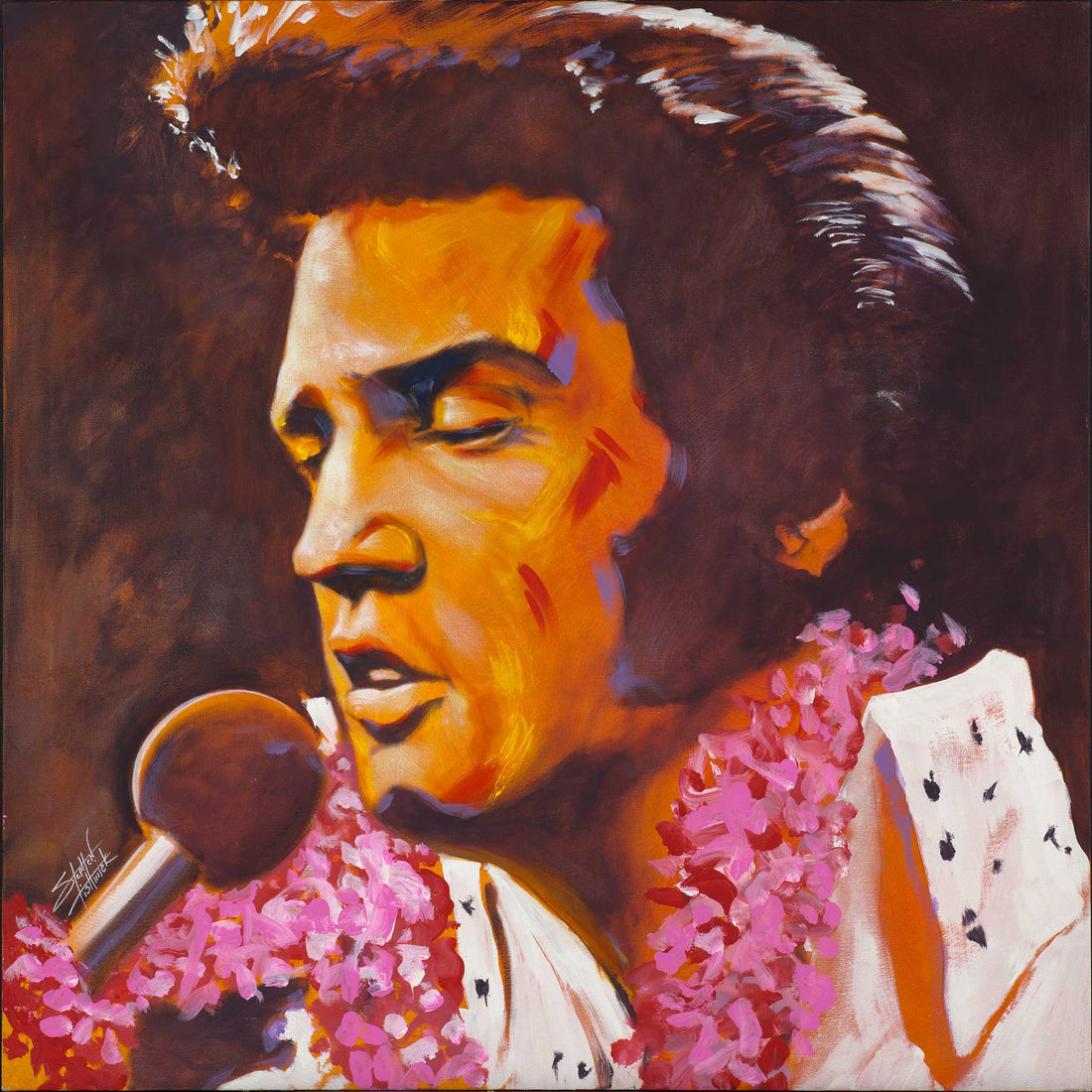 Elvis – Aloha | Official Hawaiian Tribute Painting by Stephen Fishwick ...