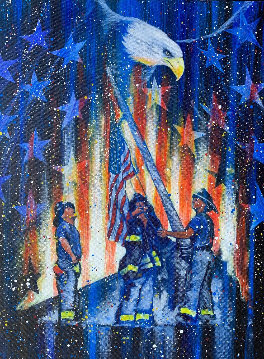 Martin Luther King Painting, Americana Canvas | Stephen Fishwick ...