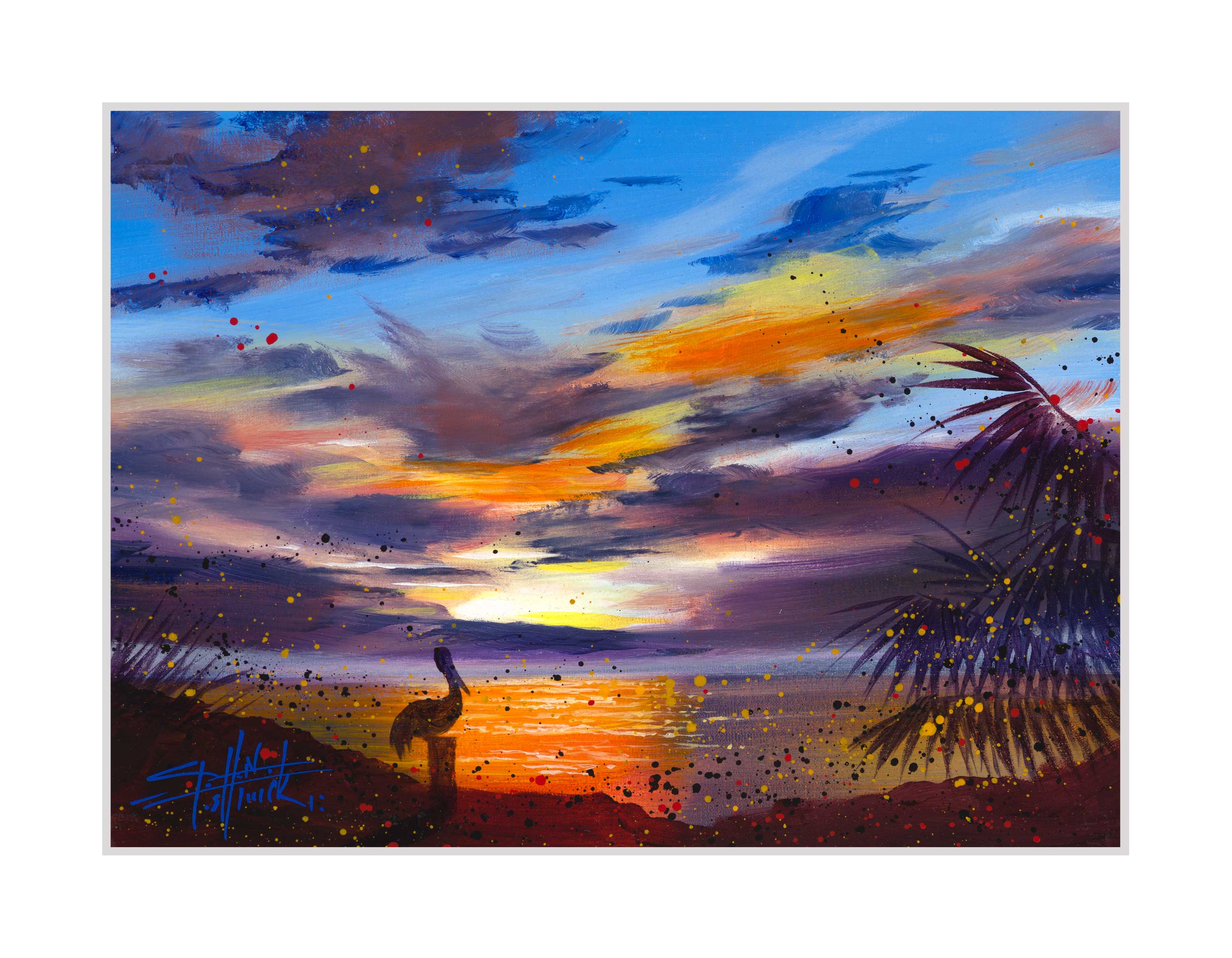 Pelican Shoulder | Serene Coastal Sunset Painting by Stephen Fishwic ...
