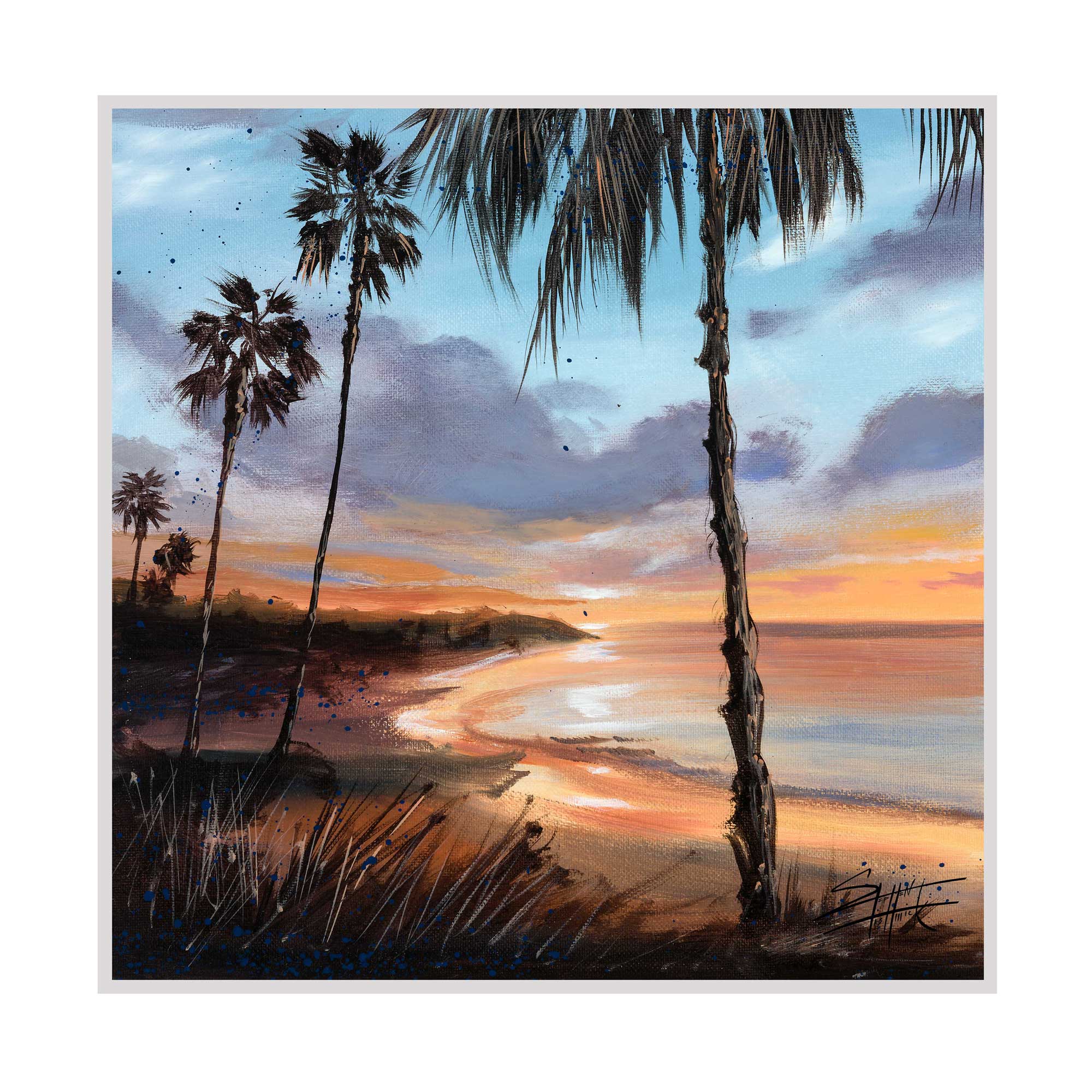 Sunset Painting, Beach Sunset Painting | Stephen Fishwick - Stephen ...